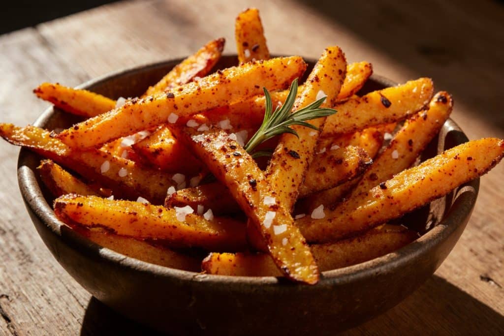 Knusprige Sukartoffel Pommes Airfryer